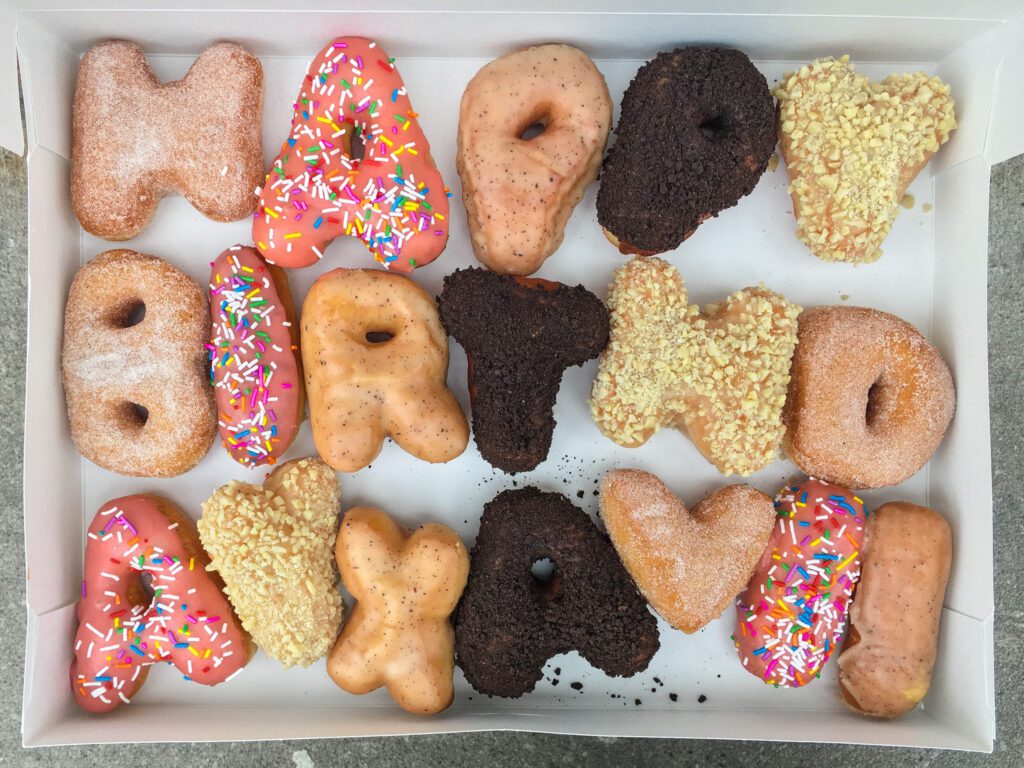 Custom Number & Letter Donuts - Machino Donuts